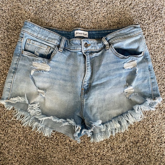 Studio Blue | Shorts | Studio Blue Lulu High Rise Fringe Hem Shorts ...